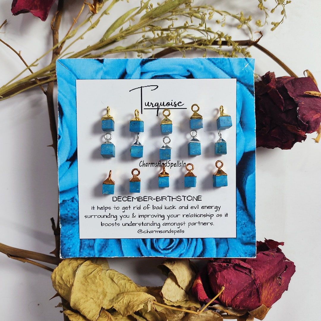 Turquoise Rough Connector Pendant, Electroplated Charms in Gold/silver ...