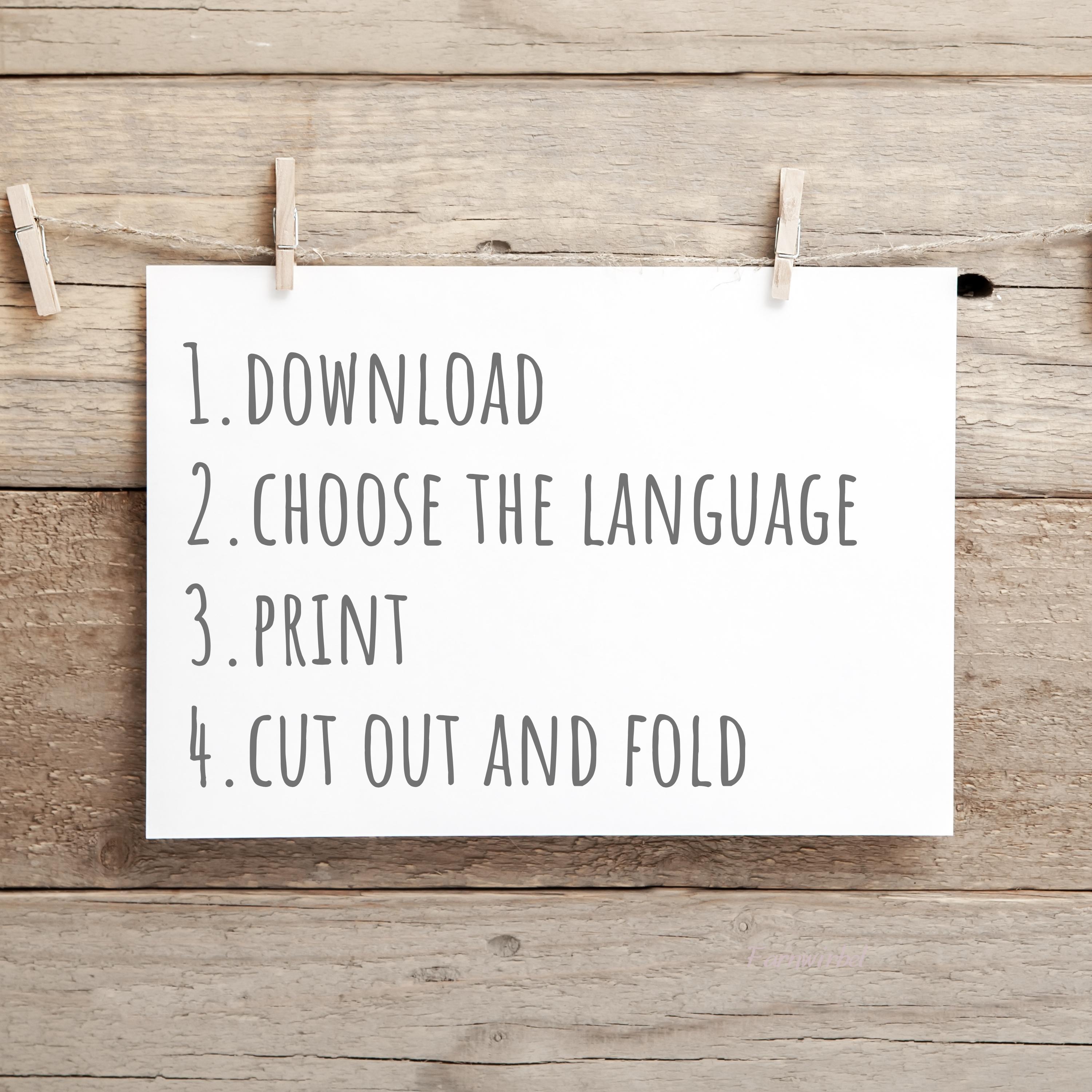 Rose Floral June Greeting Card Printable A6 — English & German Text ...