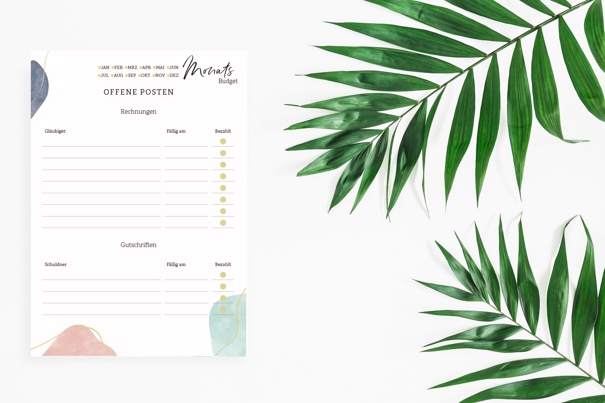 Budget Planner DIN A5 for Download | Budget Book, Financial Planner to ...