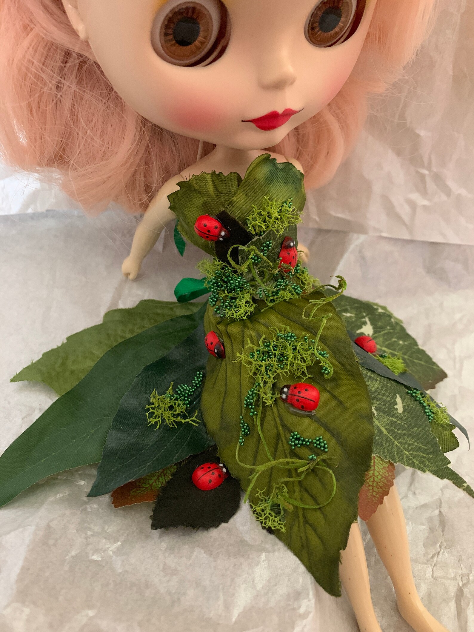 Blythe Lady Bug Fairy Dress, BJD, OOAK, 16 Dolls - Etsy