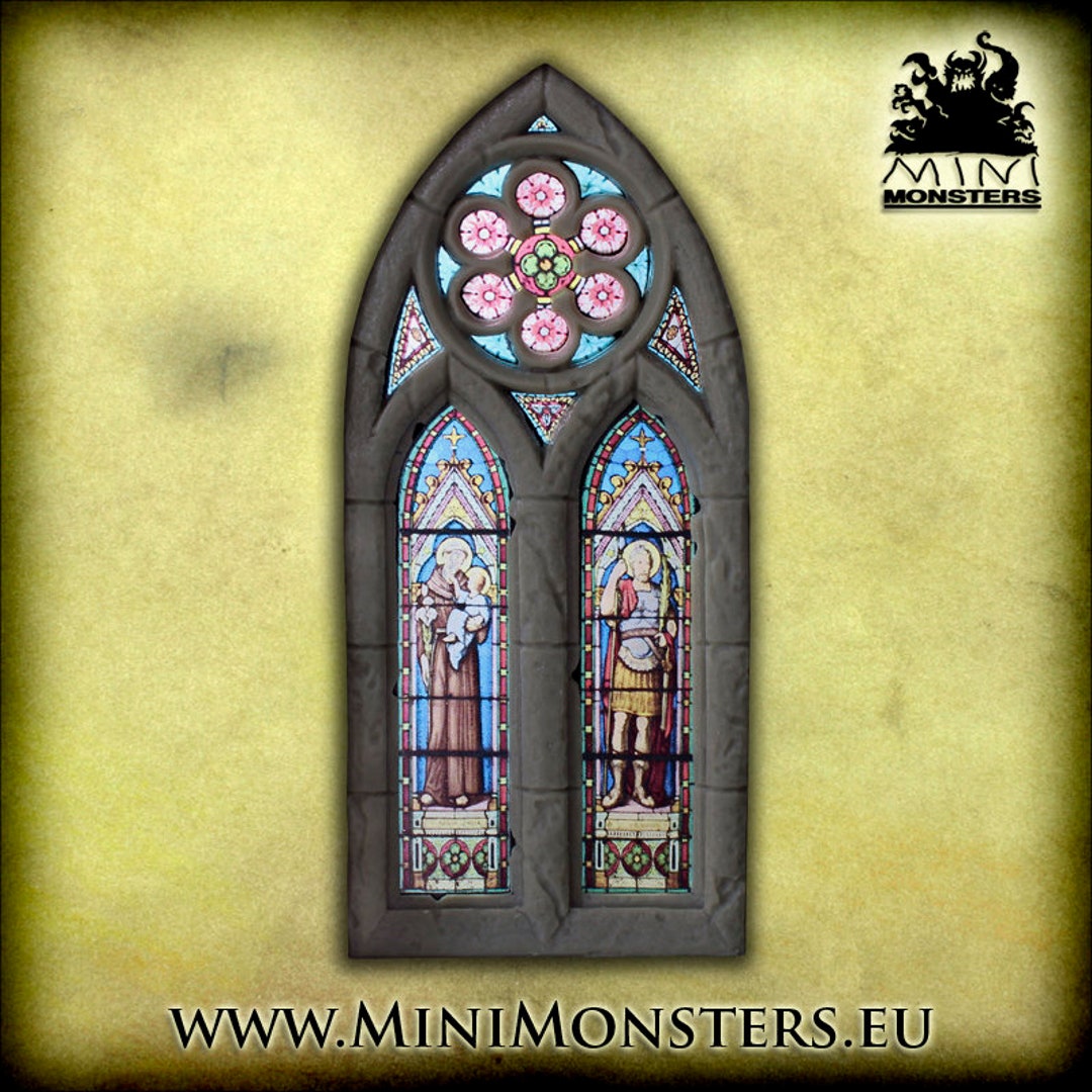 CATHEDRAL WINDOW SET1 -28mm 32mm Scale | Wargaming Terrain | Wargames ...