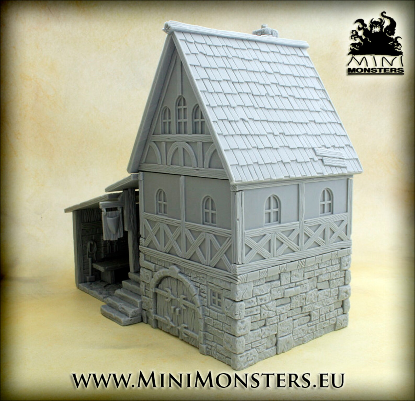 MEDIEVAL BLACKSMITH HOUSE - 28mm 32mm Scale | Wargaming Terrain ...