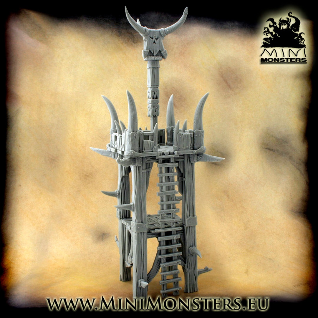 ORCS WATCHTOWER (without Roof) 28mm 32mm Scale | Wargaming Terrain ...