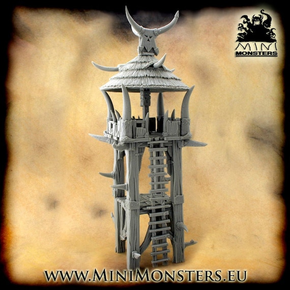 ORCS WATCHTOWER 28mm 32mm Scale Wargaming Terrain | Etsy