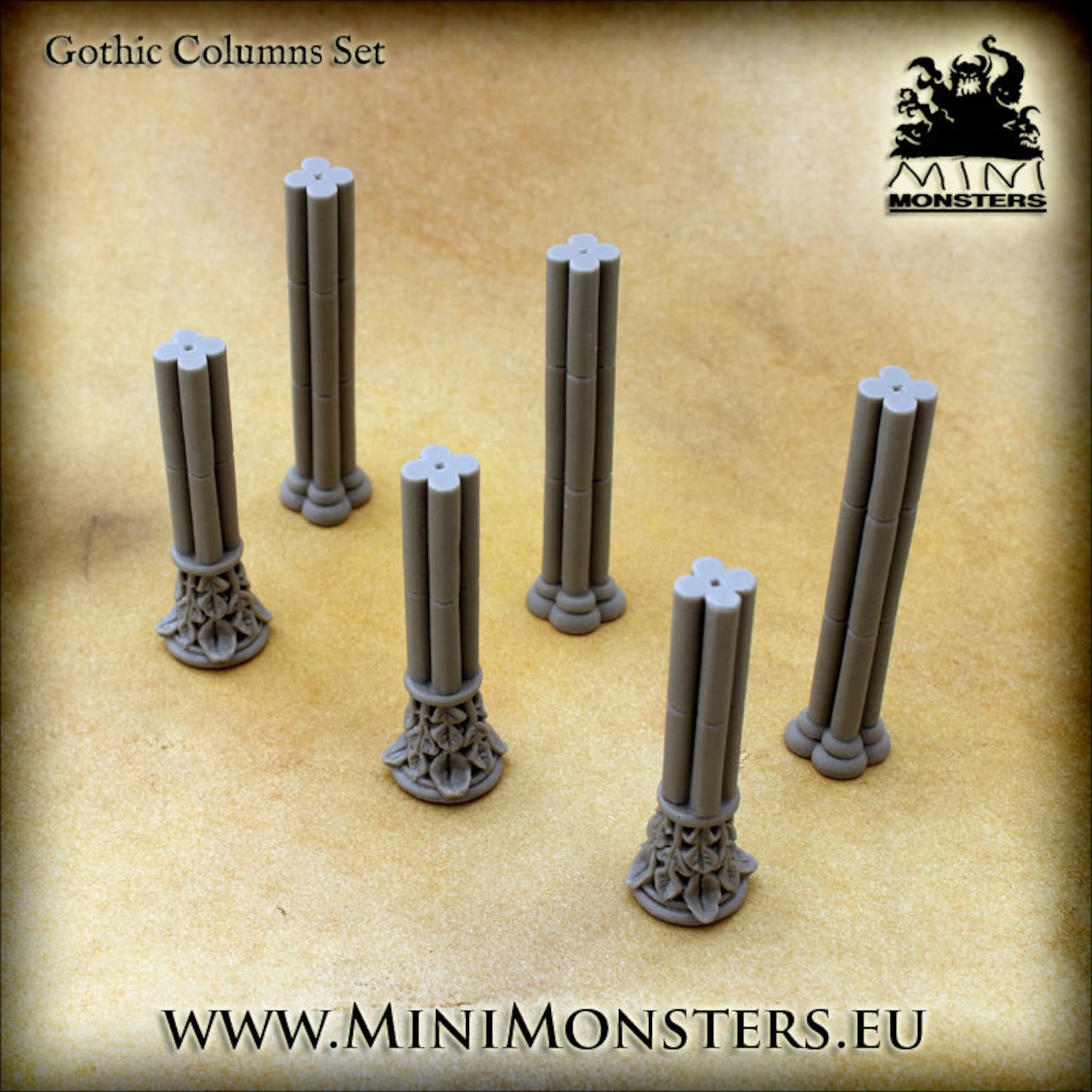 GOTHIC COLUMNS 28mm 32mm Scale Dungeons and Dragons Dnd | Etsy