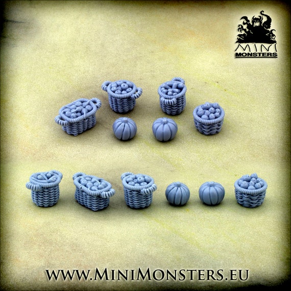 BASKETS AND PUMPKINS 28mm 32mm Scale Dungeons and Dragons | Etsy