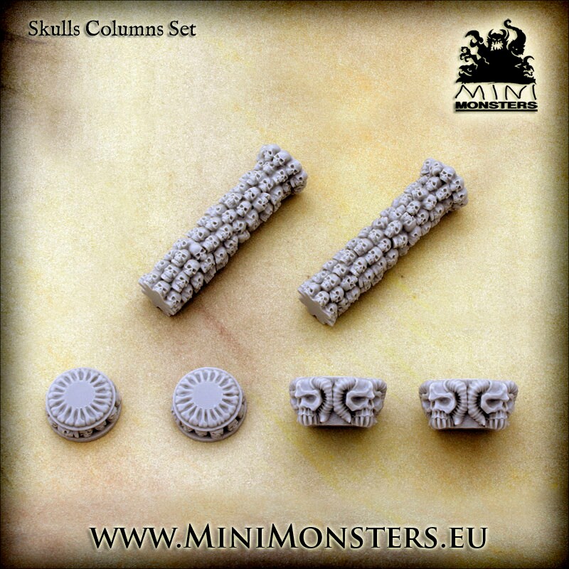 SKULLS COLUMNS - 28mm 32mm Scale | Wargaming Terrain | Wargames ...