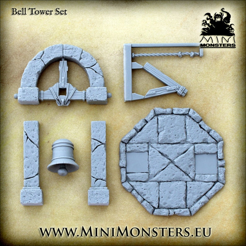 BELL TOWER - 28mm 32mm Scale | Belfry | Wargaming Terrain | Wargames ...