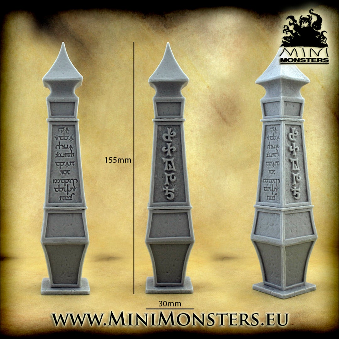 ELVEN OBELISK 28mm 32mm Scale Wargaming Terrain Wargames Dungeons and ...
