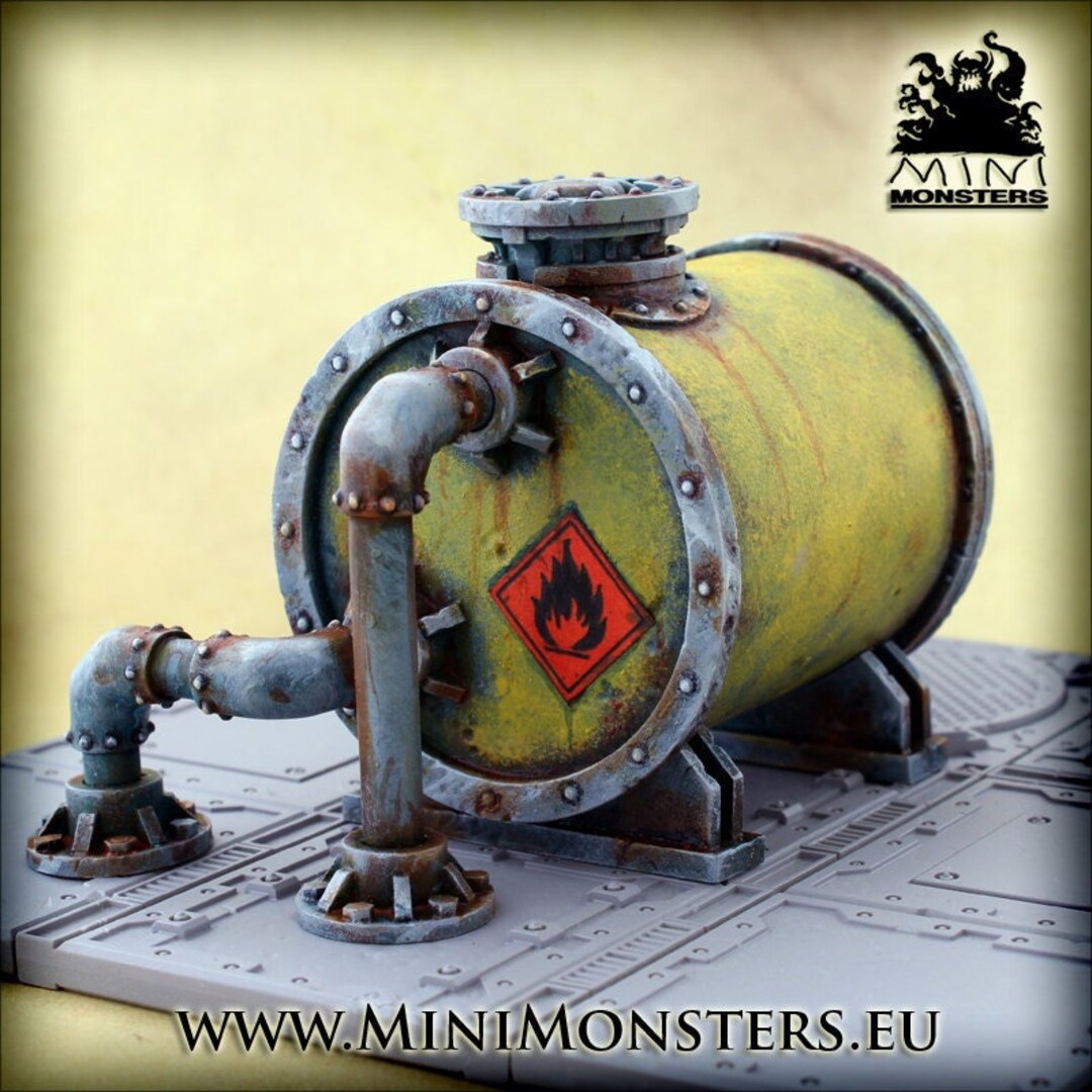 Small Fuel Tank Wargaming Terrain, Sci-fi, SF Miniature, Post ...