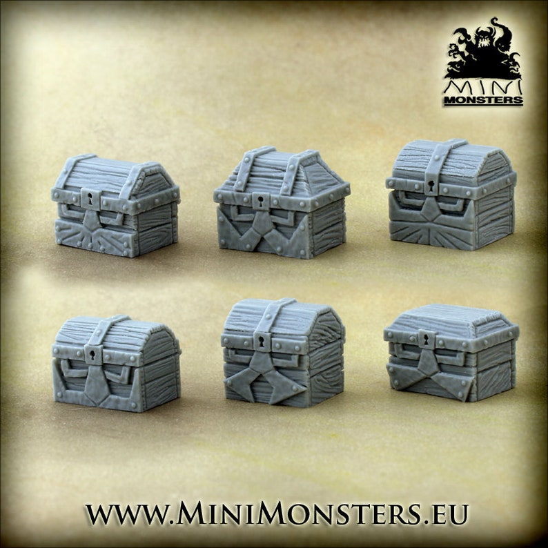 DWARVEN TREASURE CHESTS 28mm 32mm Scale | Wargaming Terrain | Wargames ...