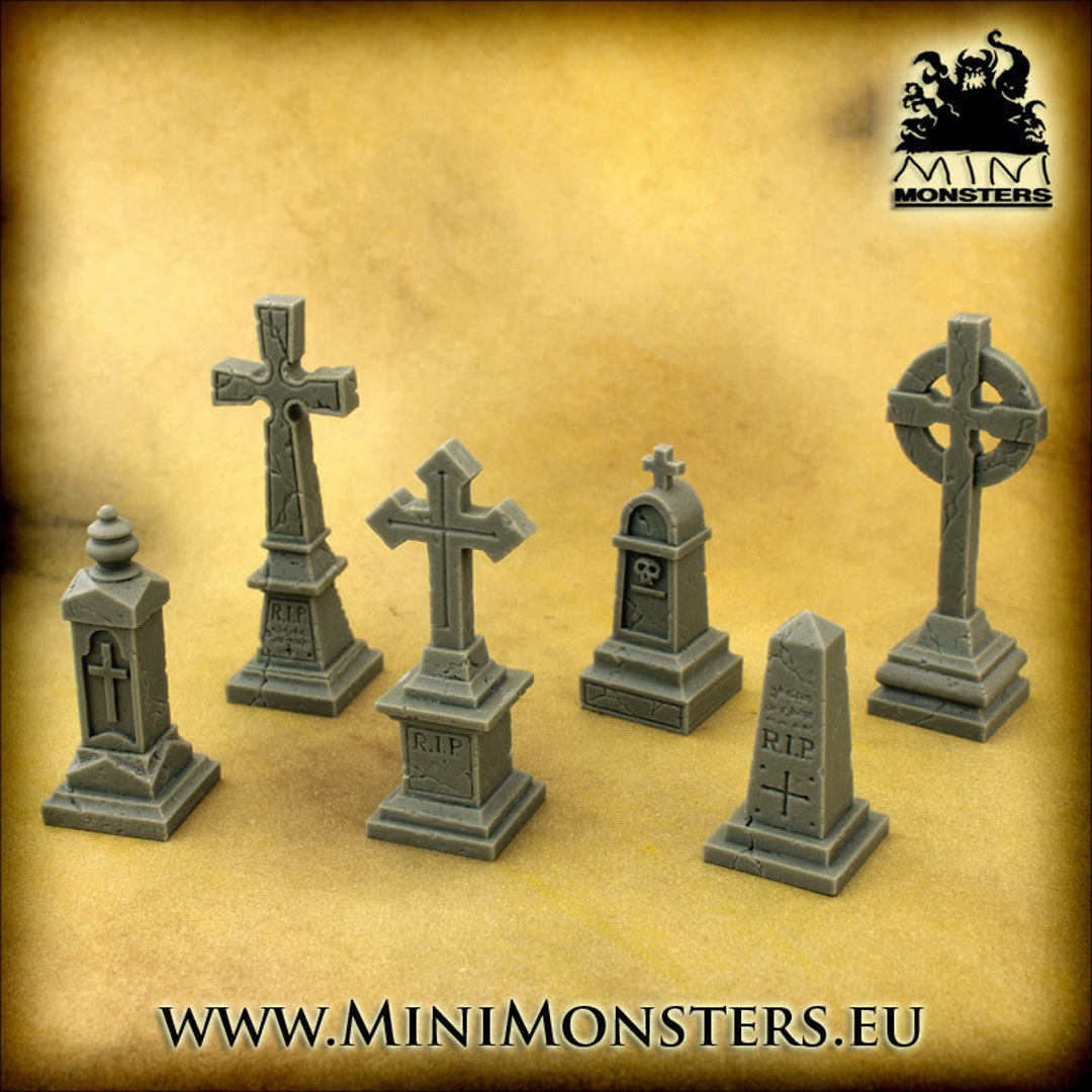CEMETERY MONUMENTS - 28mm 32mm Scale | Wargaming Terrain | Wargames ...