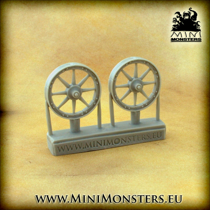 CHARIOT CART WHEELS 28mm 32mm Scale Dungeons and Dragons - Etsy