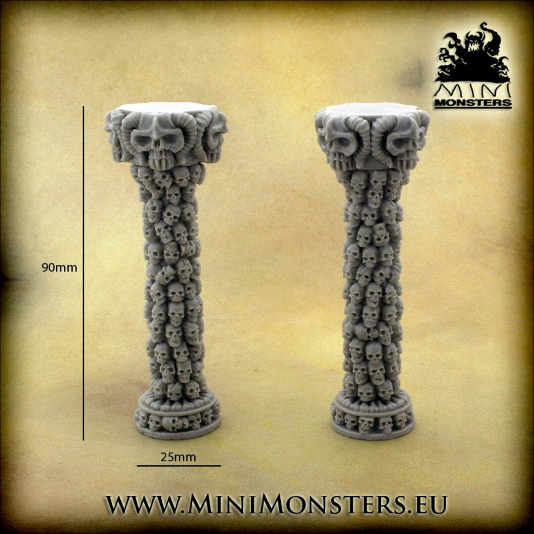 SKULLS COLUMNS - 28mm 32mm Scale | Wargaming Terrain | Wargames ...