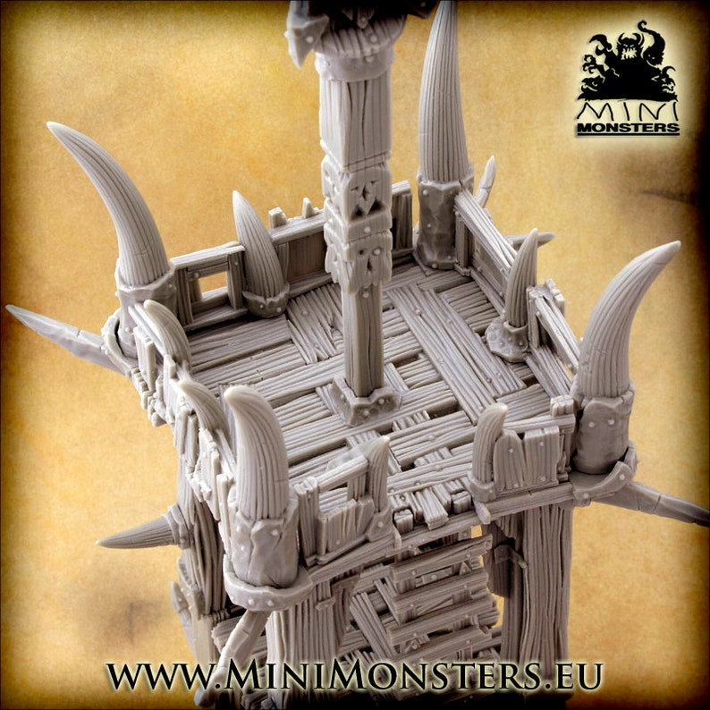 ORCS WATCHTOWER (without Roof) 28mm 32mm Scale | Wargaming Terrain ...