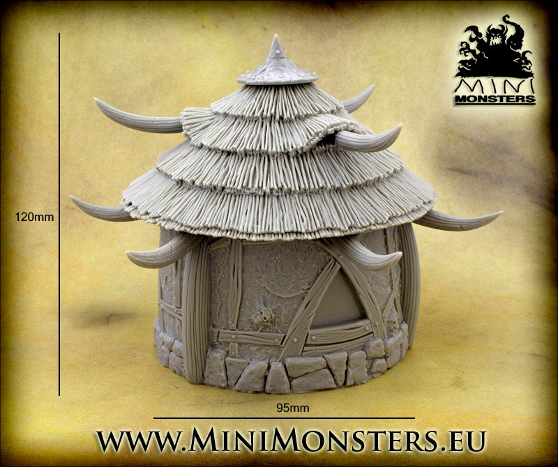 ORC HUT 28mm 32mm Scale Wargaming Terrain Wargames - Etsy