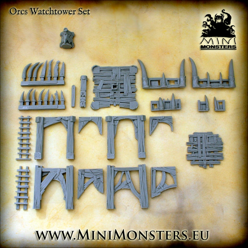 ORCS WATCHTOWER (without Roof) 28mm 32mm Scale | Wargaming Terrain ...