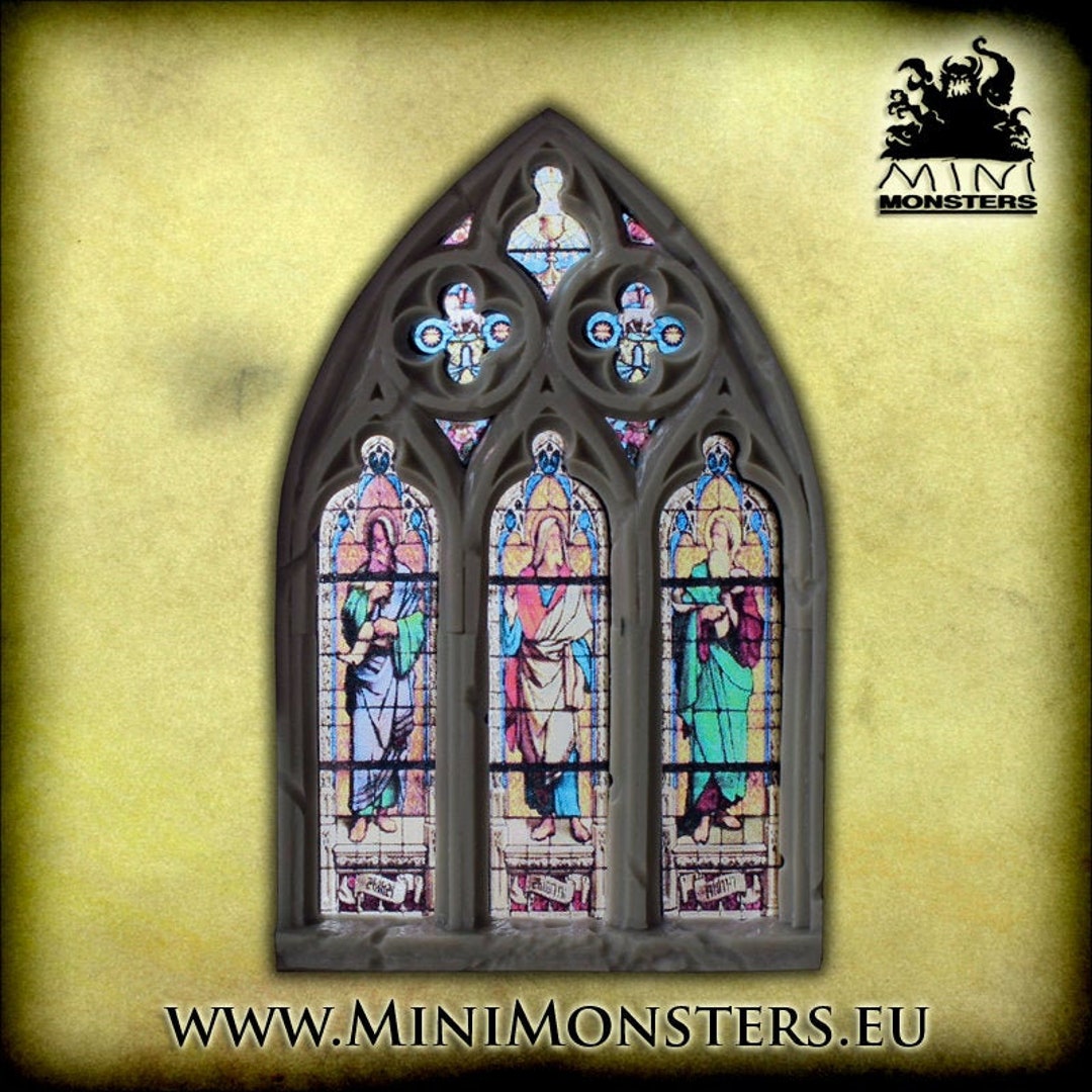 CATHEDRAL WINDOW SET2 -28mm 32mm Scale | Wargaming Terrain | Wargames ...