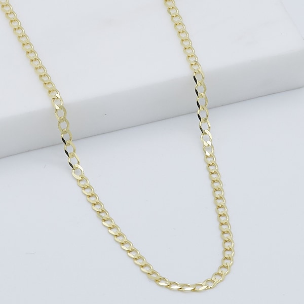 Flat Gold Necklace - Etsy