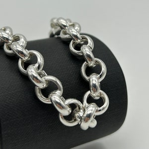 925 Sterling Silver 10MM Round Belcher Chain | Chunky Belcher Necklace ...