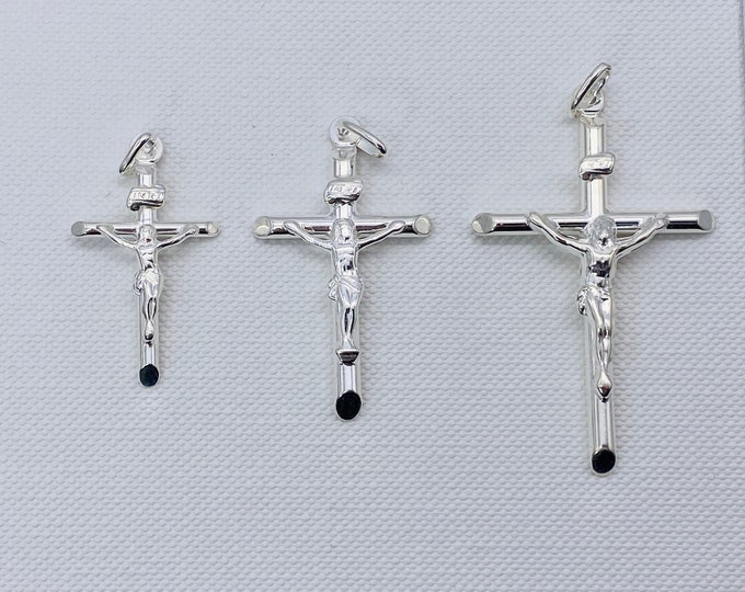 SALE 10 Rosary Crucifix & 10 Rosary Centerpiece / 20 Piece Silver ...