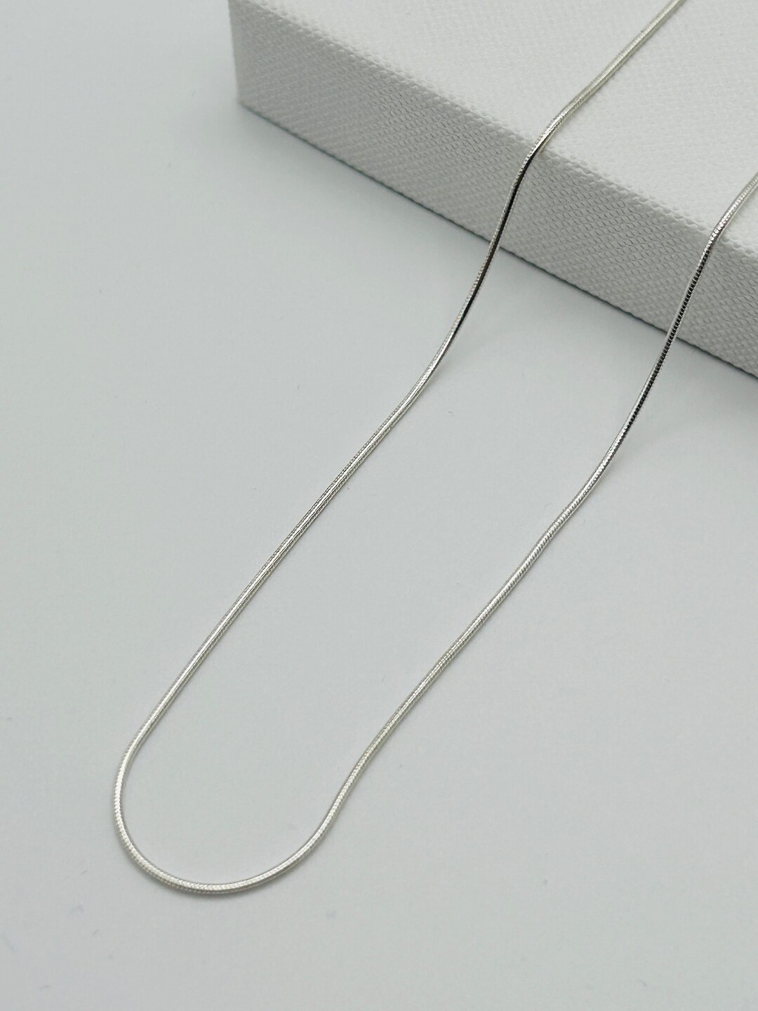 Genuine 925 Sterling Silver 1mm Snake Chain | Thin Round Snake Link ...