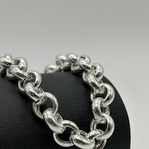 925 Sterling Silver 10MM Round Belcher Chain | Chunky Belcher Necklace ...