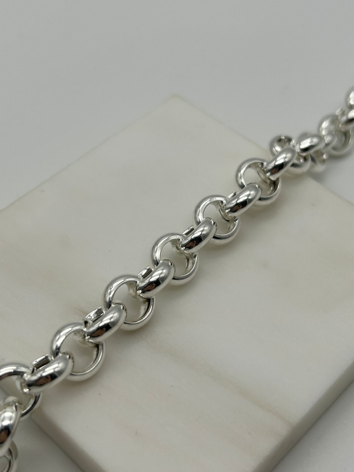 925 Sterling Silver 10MM Round Belcher Chain | Chunky Belcher Necklace ...