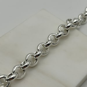 925 Sterling Silver 10MM Round Belcher Chain | Chunky Belcher Necklace ...