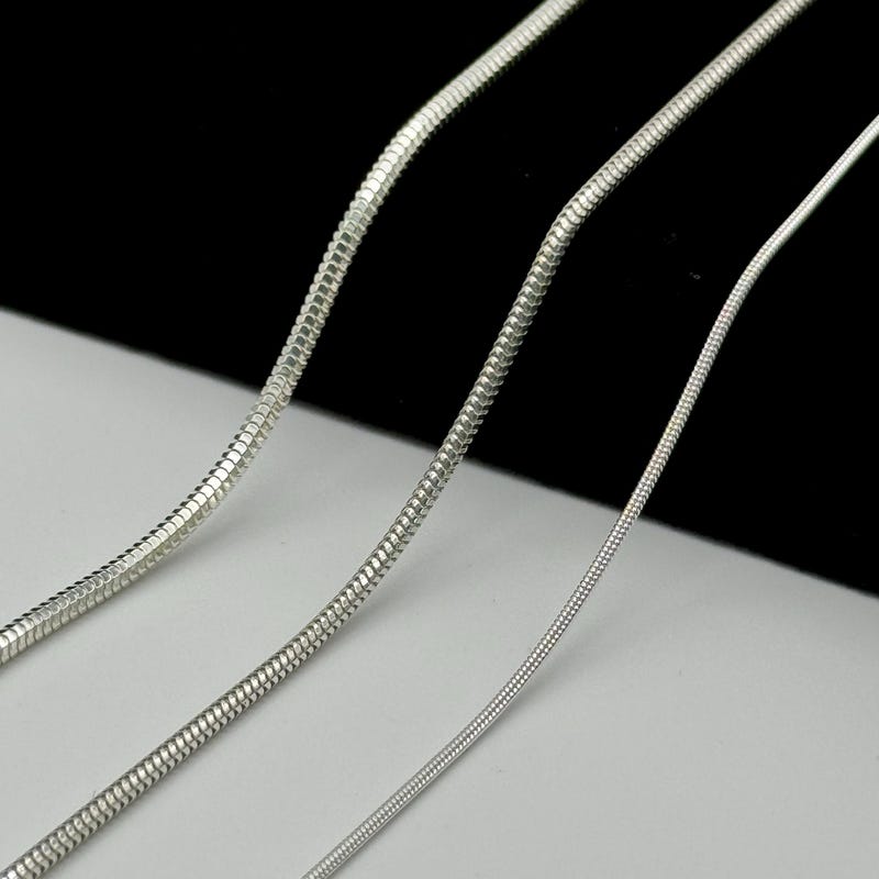 Silver Chain Snake 3mm - Etsy UK