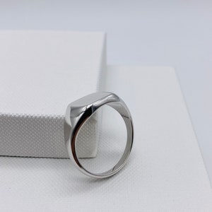 925 Sterling Silver Square Signet Ring | Men 12mm Square Shape Ring ...