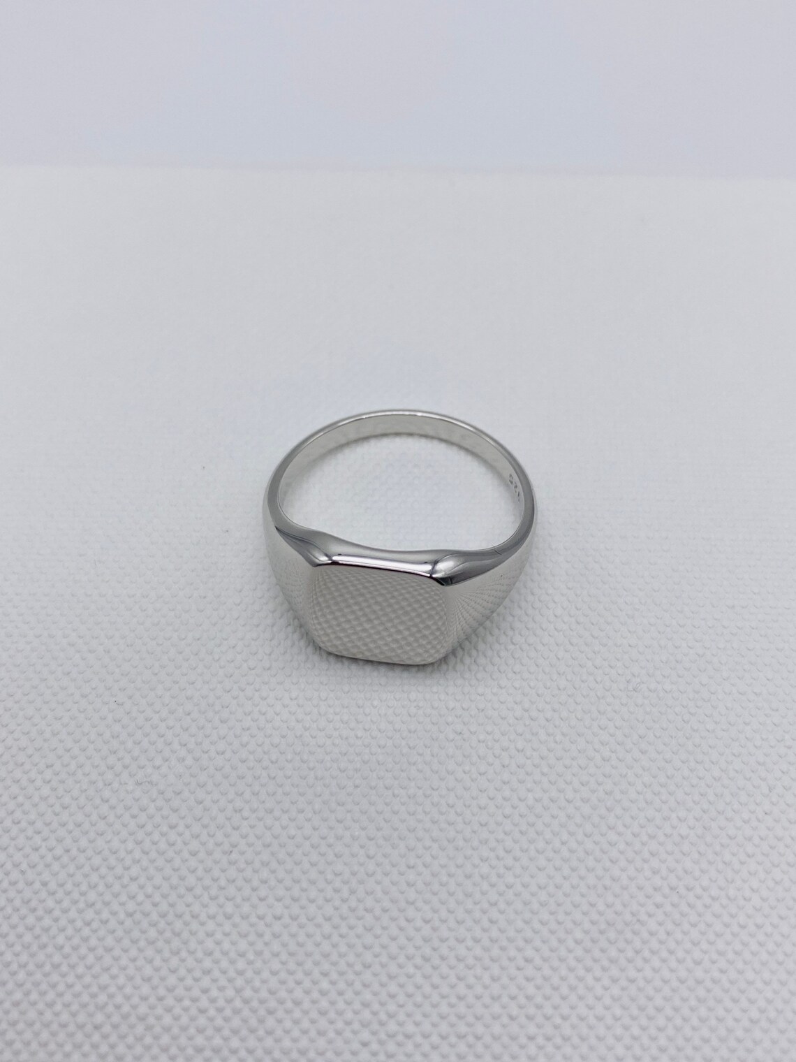 925 Sterling Silver Square Signet Ring | Men 12mm Square Shape Ring ...