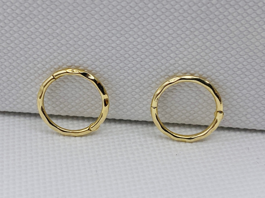 Genuine 9ct Yellow Gold 10mm-14mm Hinged Earring | Round Small Hinged ...