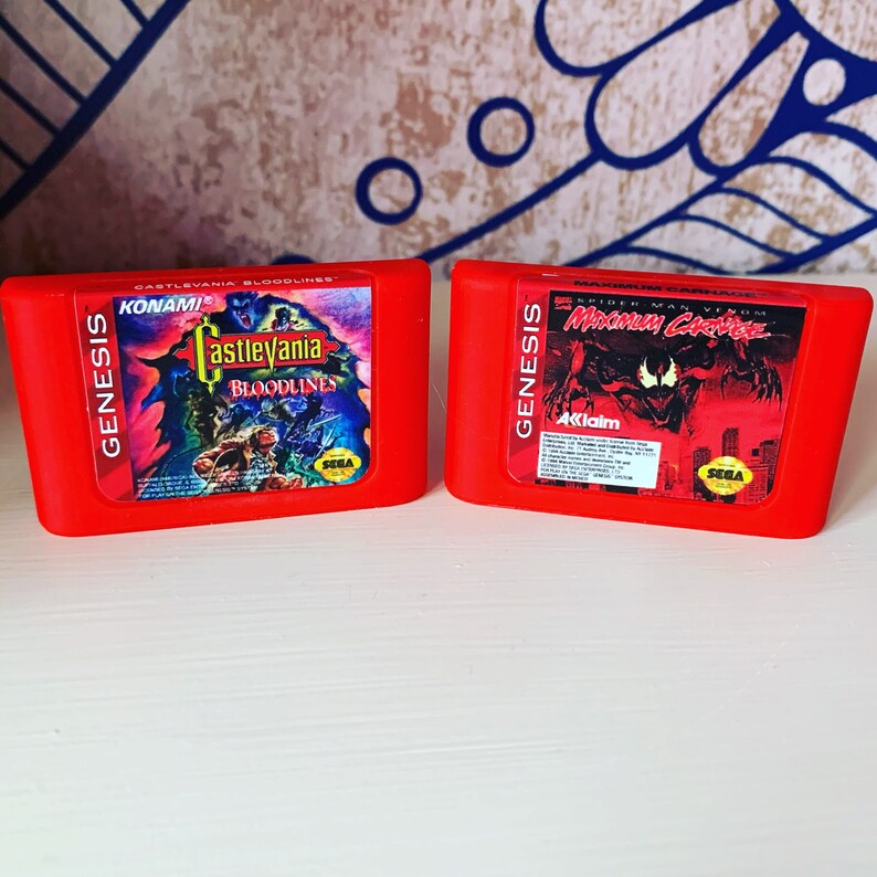 Red Sega Genesis Mini Replica Cartridge Etsy
