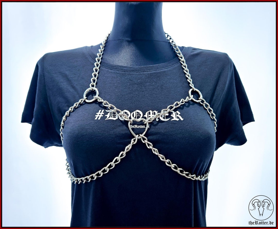 BLACK METAL (chain Bra Harness) - Etsy