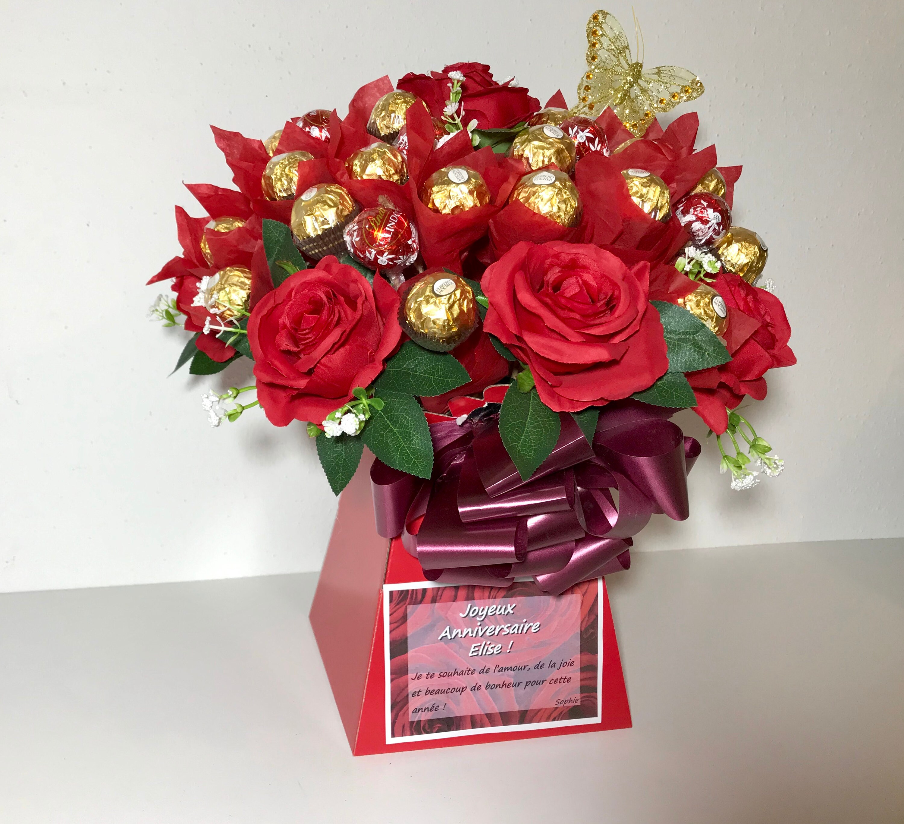 Luxury Personalized Ferrero Rocher Chocolate Bouquet Gift Box. - Etsy
