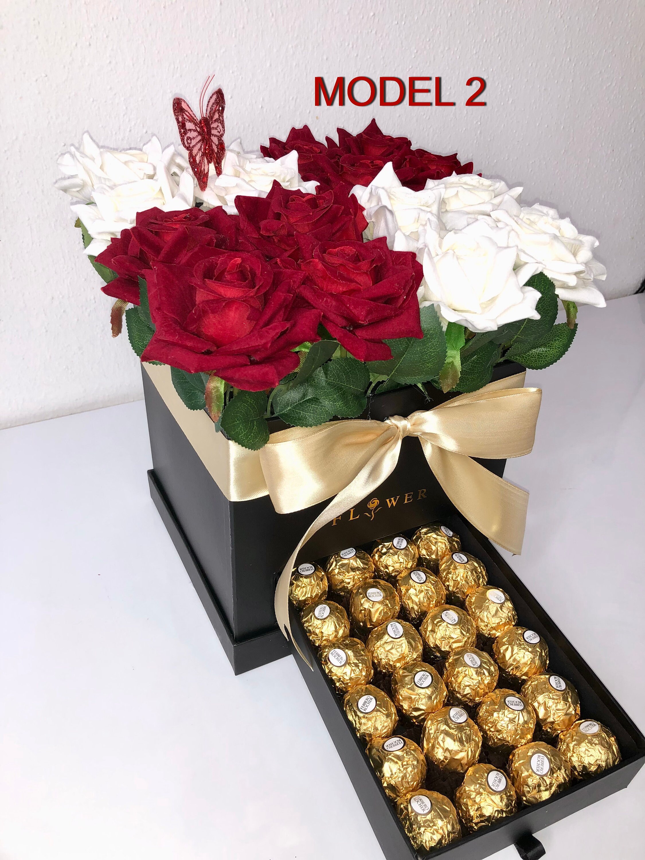 Luxury Box Ferrero Rocher & Flowers Chocolate Box - Etsy