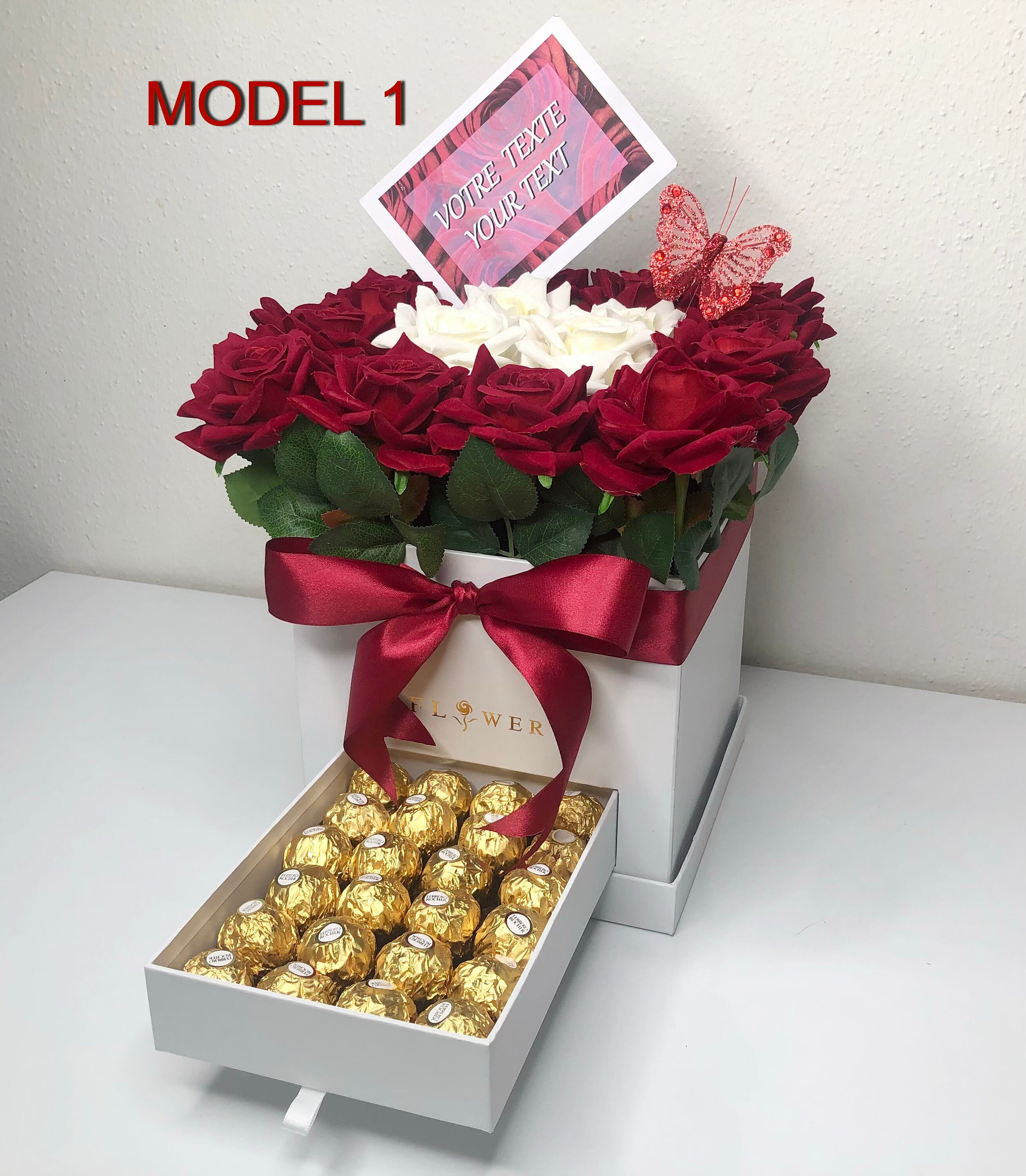 Luxury Box Ferrero Rocher & Flowers Chocolate Box - Etsy