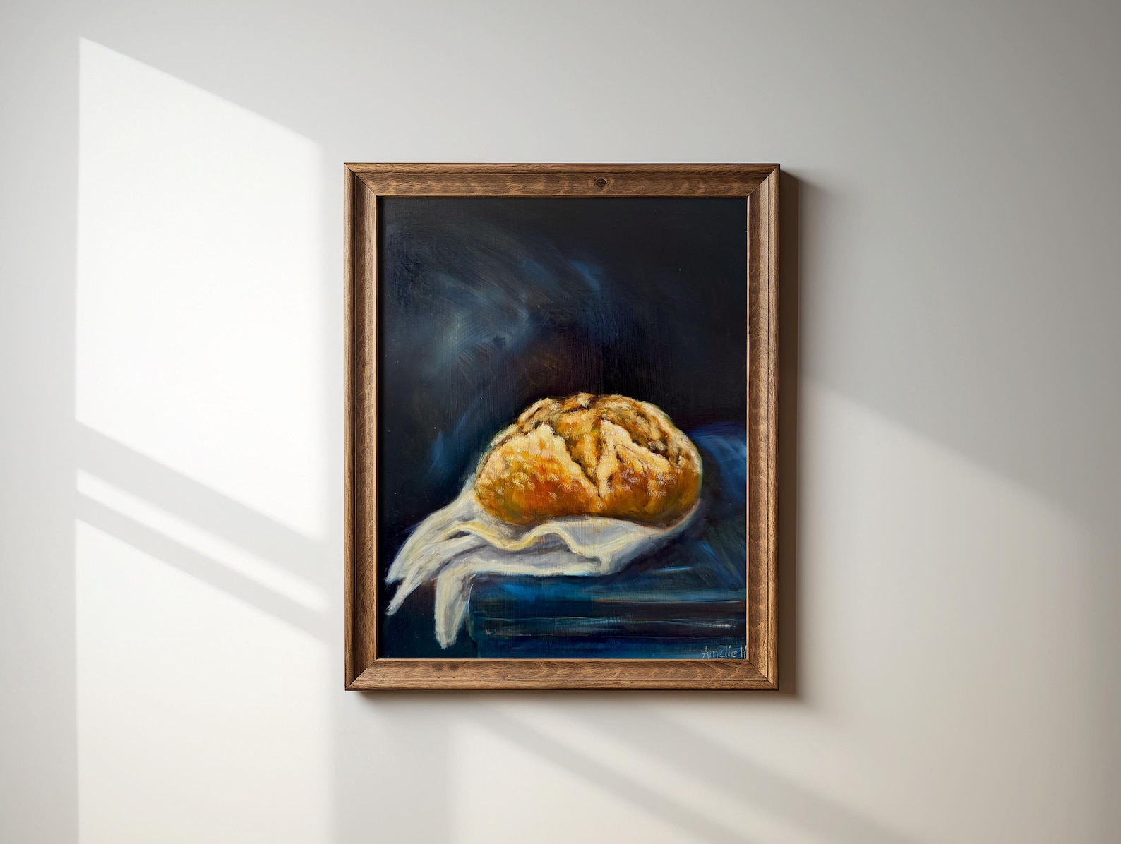 Loaf of Bread Original Oil Painting - Kitchen Art - Cottage Decor - Etsy