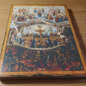 Icon of the Second Coming of Jesus Christ, the Last Judgment, Christian ...