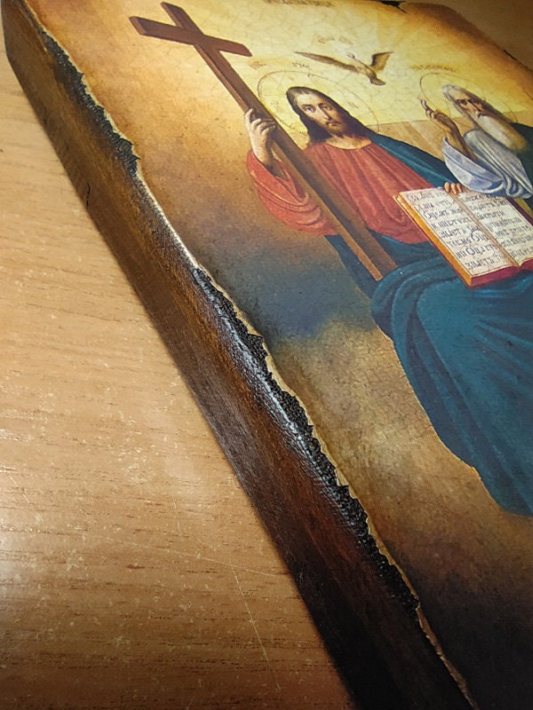 Holy Trinity New Testament Handmade Copy of an Old Icon - Etsy