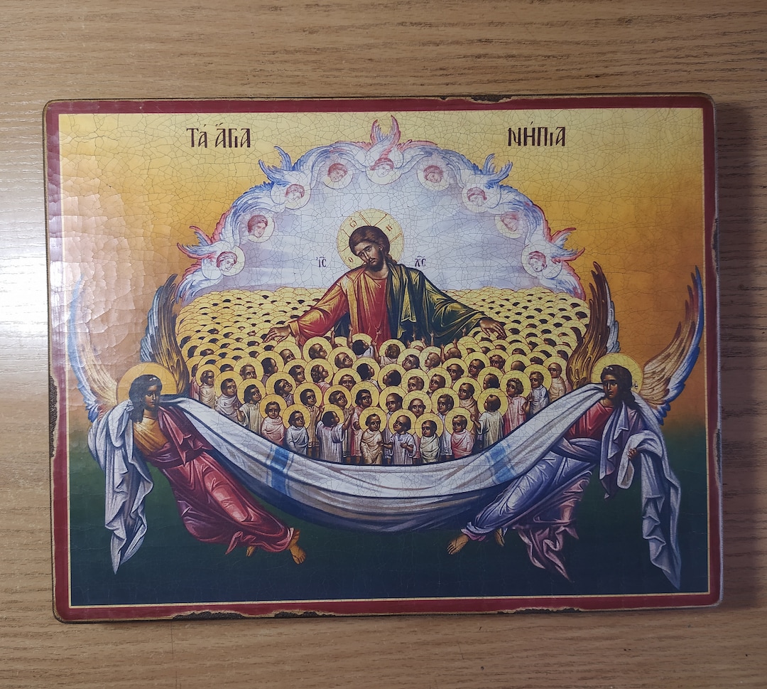 Bethlehem Babies - Holy Martyrs, Icon of the Holy Innocents, Handmade ...