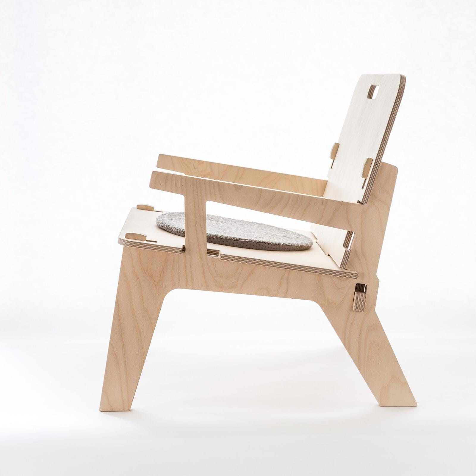 Birch Plywood Low Chair CNC Router Cutting Plan: Flat-pack DIY (digital ...