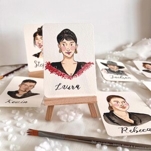 Custom Guest Portraits | Personalized Guests Place Card | Custom ...