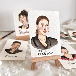 Custom Guest Portraits | Personalized Guests Place Card | Custom ...