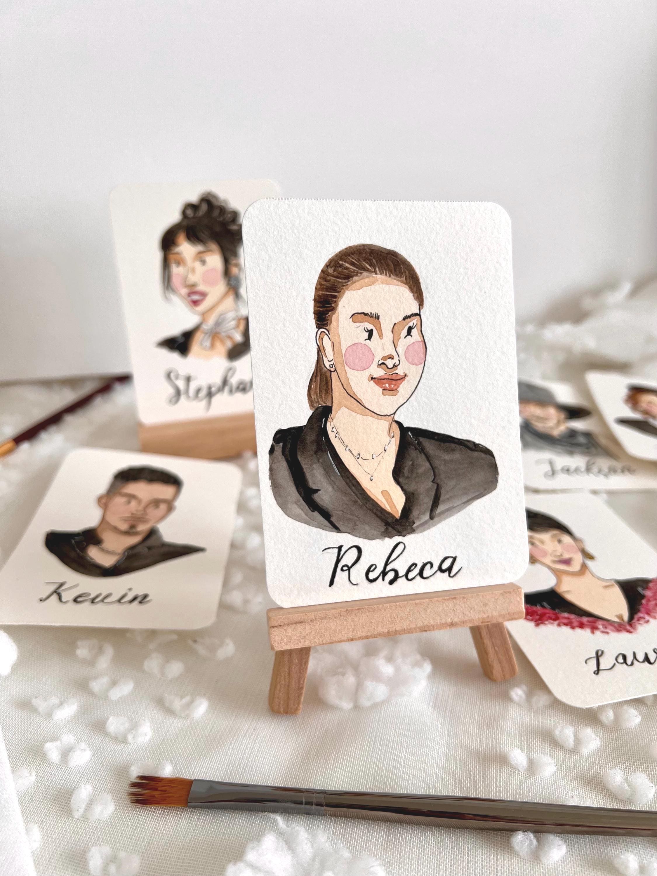 Custom Guest Portraits | Personalized Guests Place Card | Custom ...