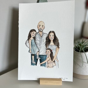 Custom Hand Painted Family Portrait | Watercolor Illustration ...