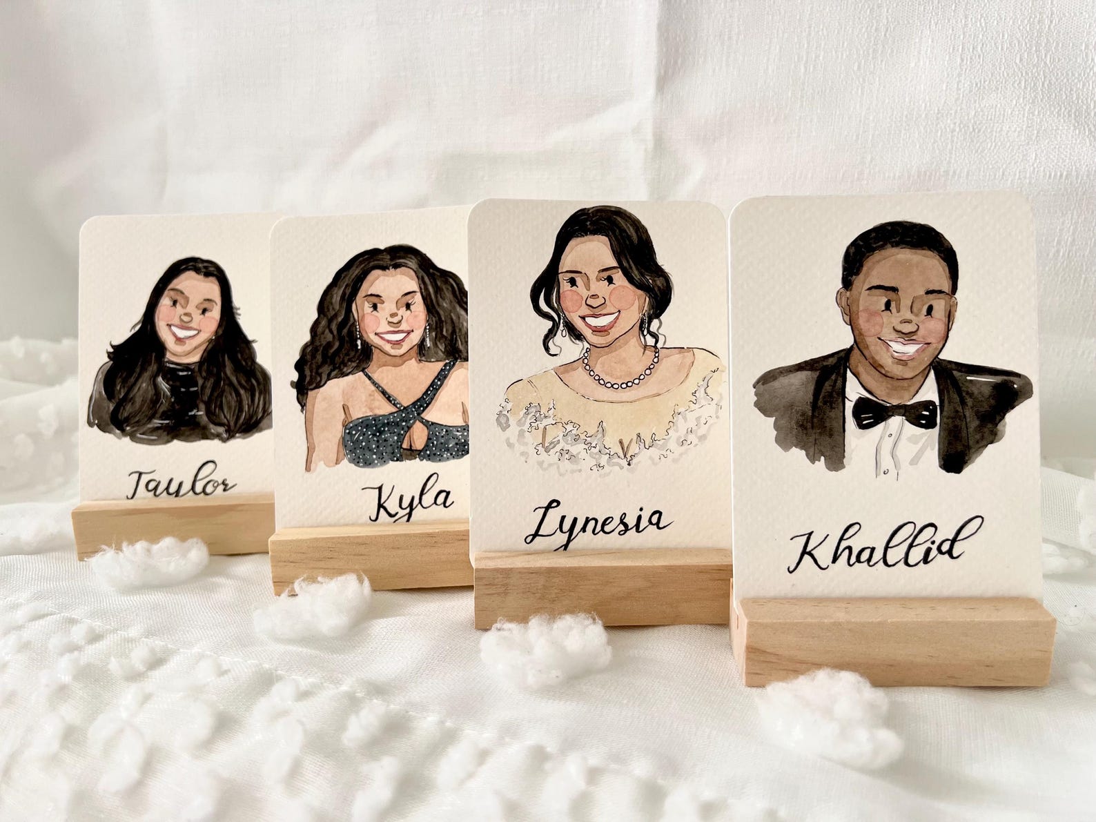 Custom Guest Portraits | Personalized Guests Place Card | Custom ...