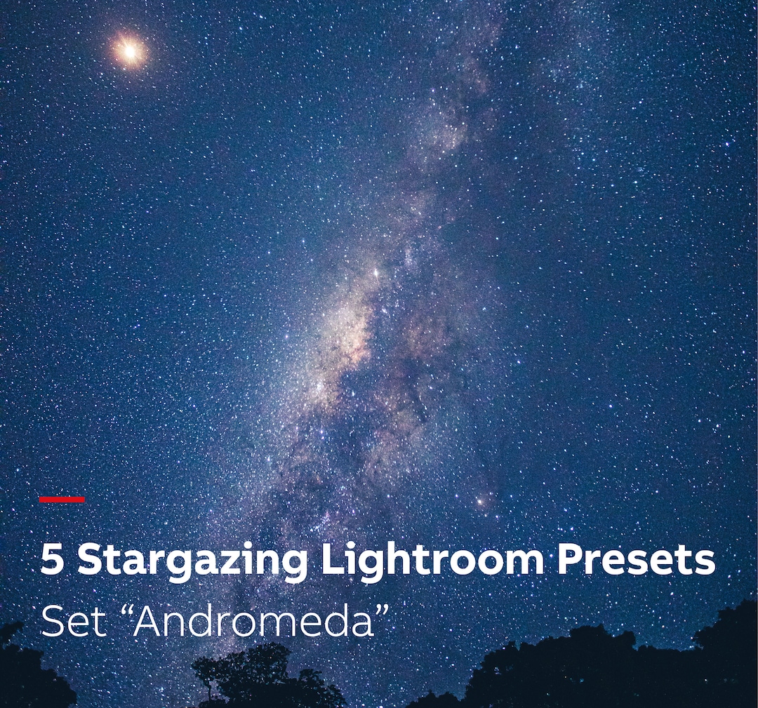 5 Stargazing Lightroom Presets - Set "andromeda". Night Sky and Milky ...