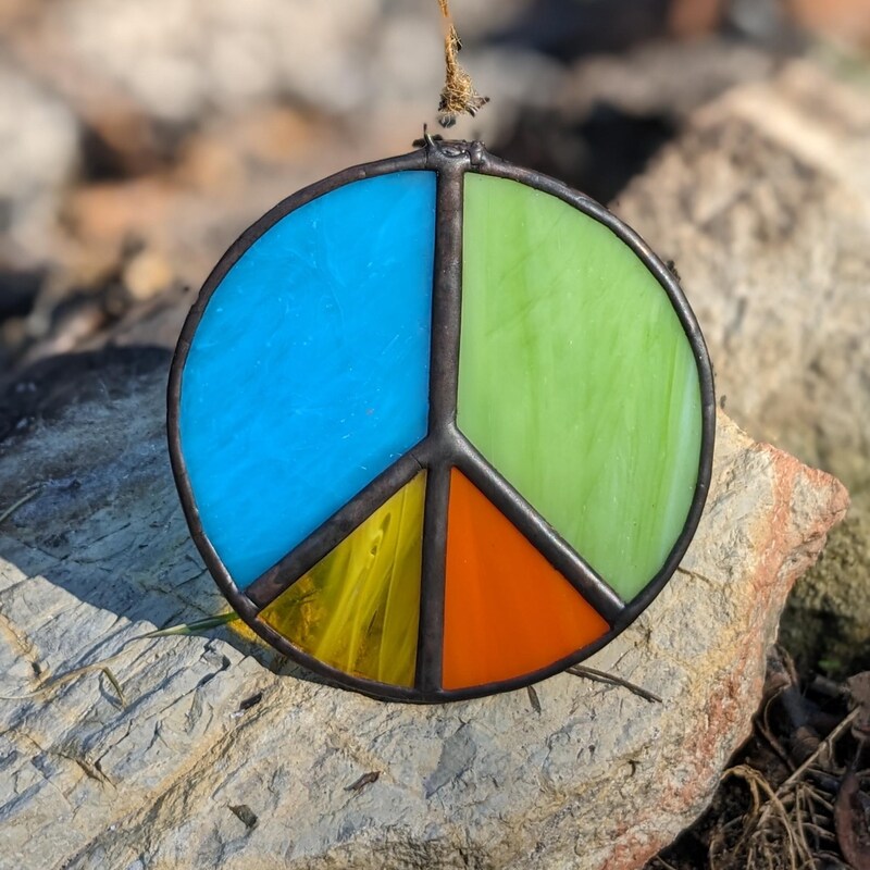 Peace Sign Stained Glass - Etsy